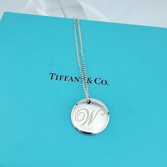 Tiffany & Co. | Jewelry | Tiffany Co Large Alphabet Letter W Disc ...
